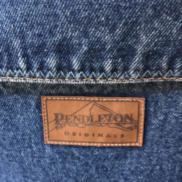 Pendleton | Jackets & Coats | Vintage Pendleton Wool Panel Denim Vest ...